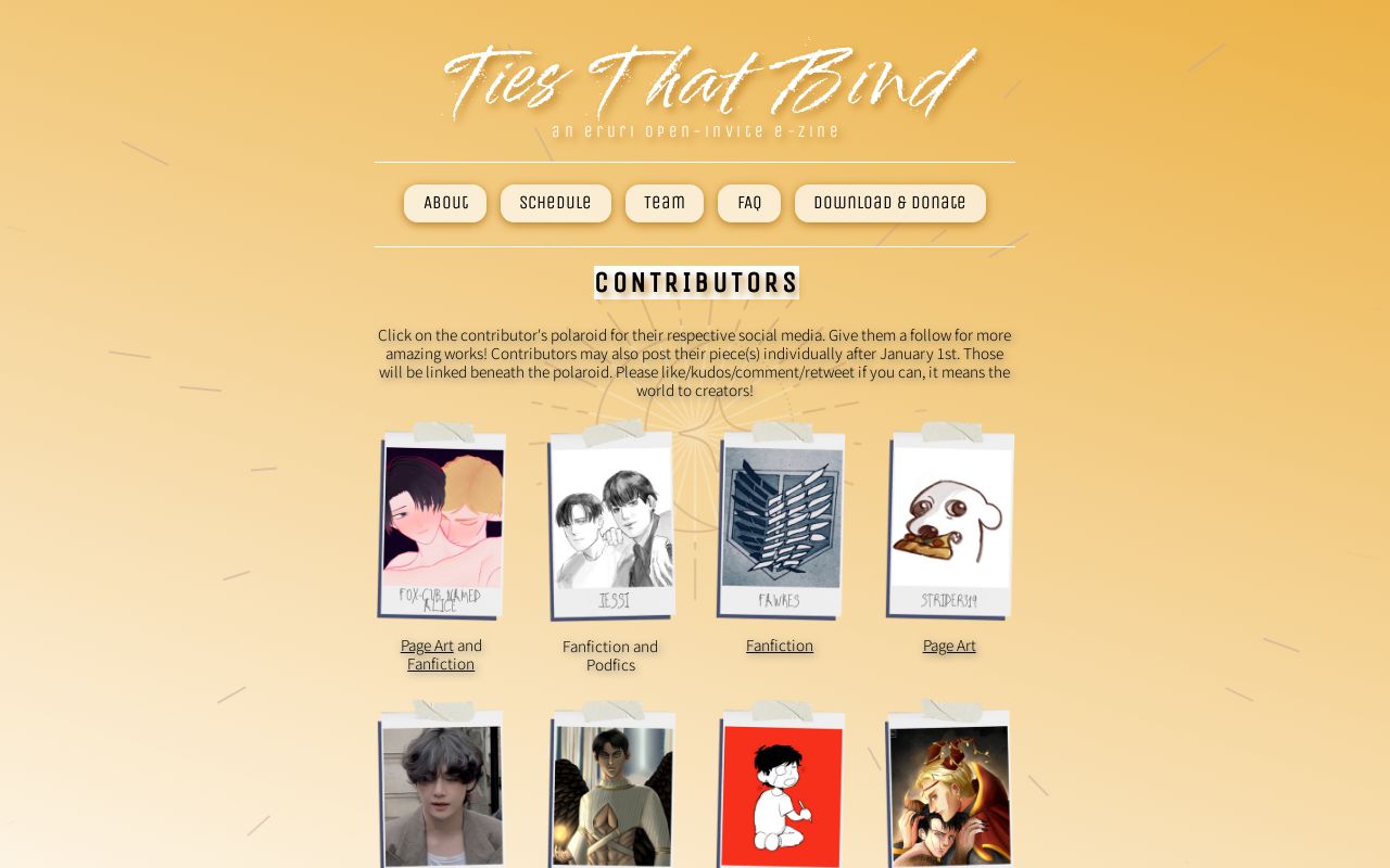 Ties That Bind E-Zine - TEAM
